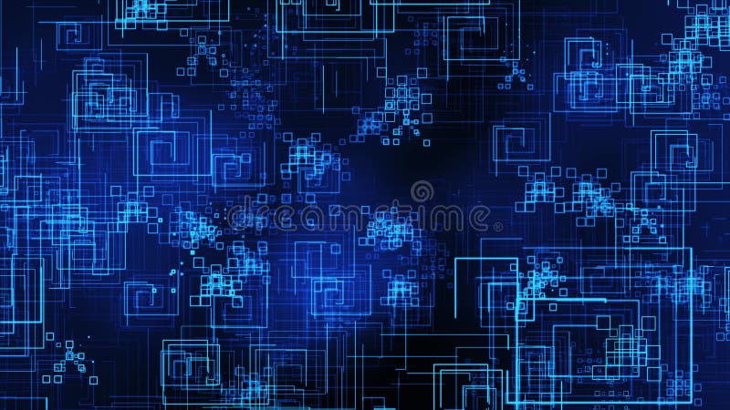 4K Data Lines Connecting To Circuit Chips Motion Graphic Video Loop ...