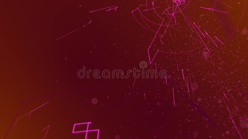 4K Digital Cyberspace with Particles and Digital Data Network ...