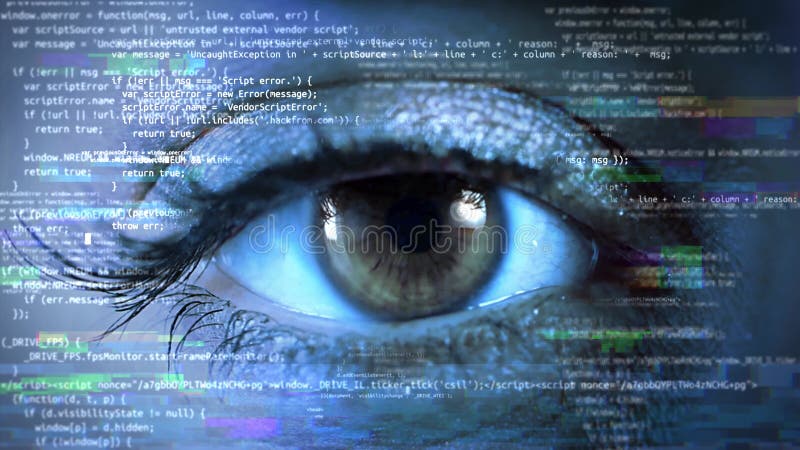 4K Digital Innovative Eye Numbers Hacker Data Matrix Web Connecting ...