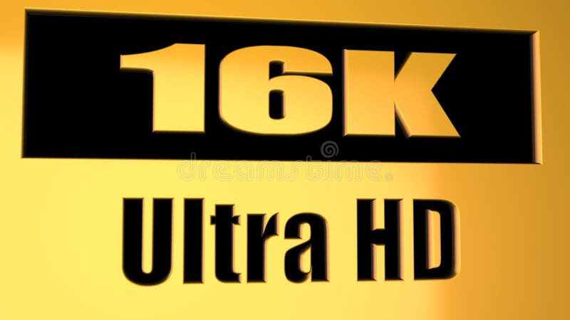 16K - Display Resolution - Computer Generated Image 3D Render Stock ...