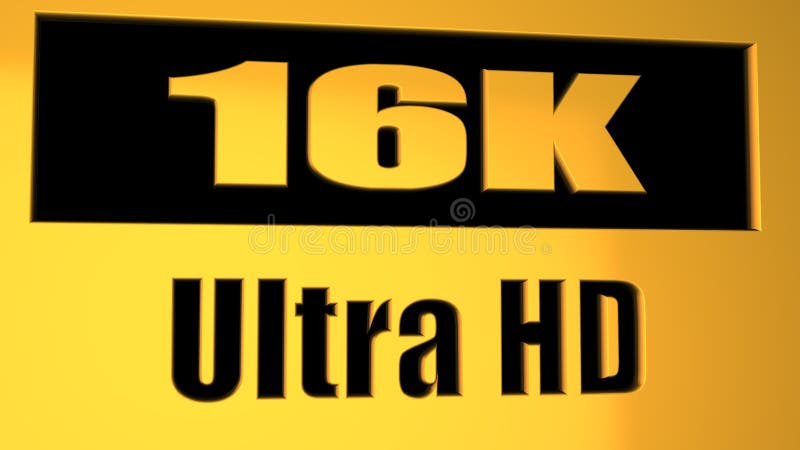 16K - Display Resolution - Computer Generated Image 3D Render Stock ...