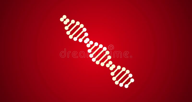 4k DNA Genetic Code on Double Helix Rendered Animation Video on Yellow ...