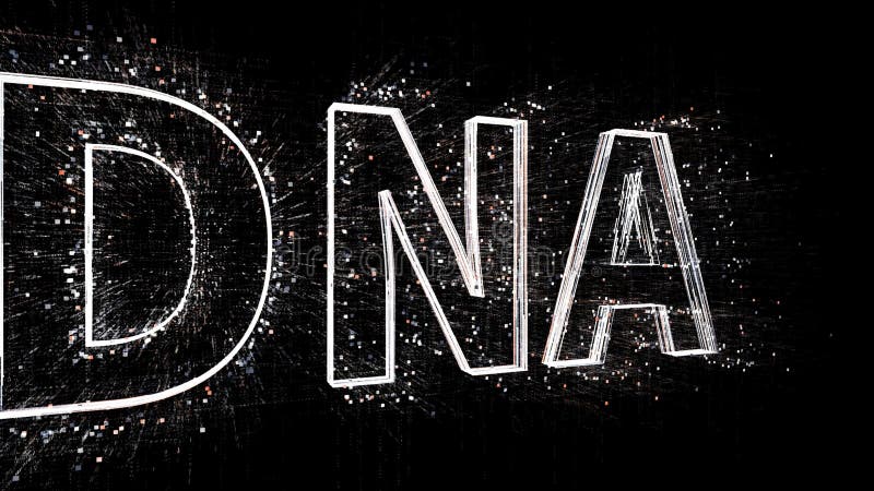 4k DNA Word,Matrix Binary Computer Code Text Design Particle Tag Animation. Stock Footage ...