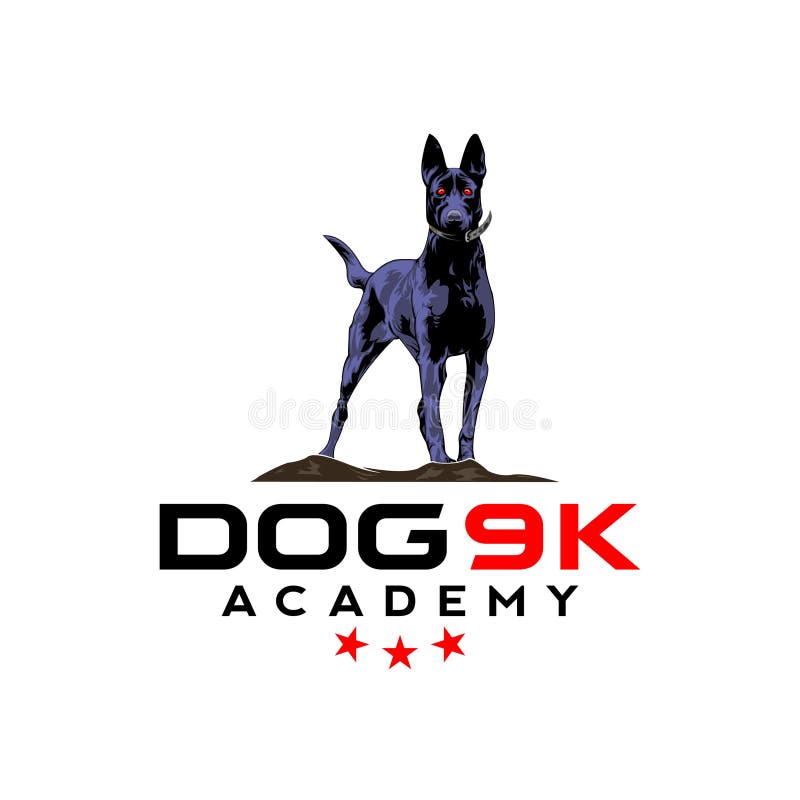 K9 DOG Unit Logo Design. Police Dog Training Illustration Logo Vector ...