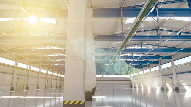 4k Dolly Left Movement from within an Empty Warehouse Stock Video ...