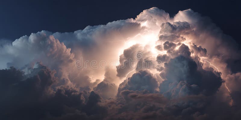 4K Dramatic Thunderstorm Cloud at Night with Lightning Wallpaper ...