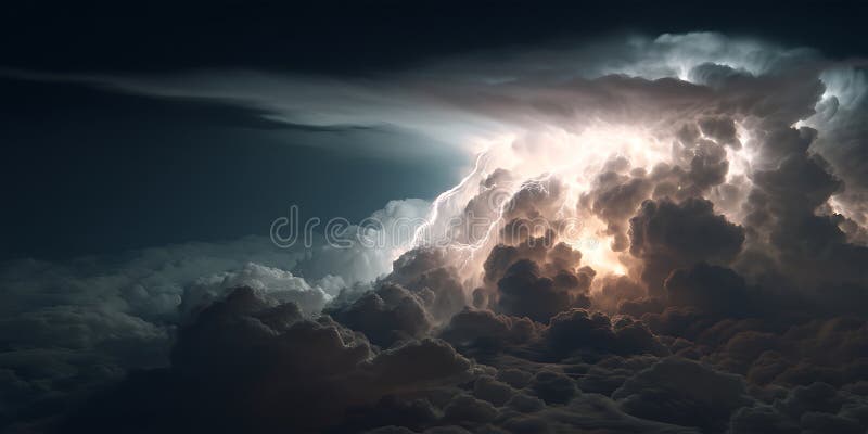 4K Dramatic Thunderstorm Cloud at Night with Lightning Wallpaper ...