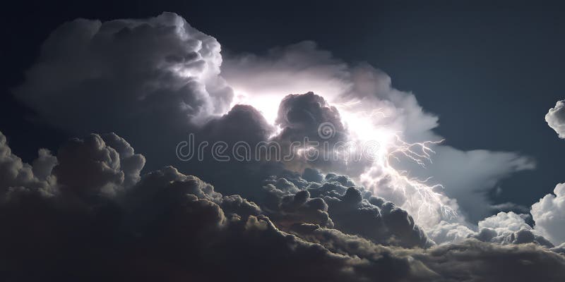 4K Dramatic Thunderstorm Cloud at Night with Lightning Wallpaper ...