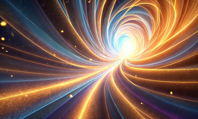 4K Energy Wormhole Animation Light Tunnel through Space Sci-Fi Vortex ...
