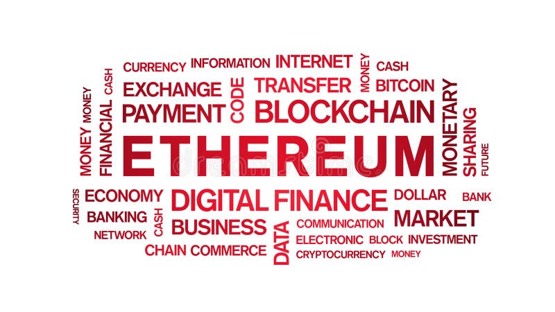4k Ethereum Animated Tag Eth Word Cloud,Ether Text Kinetic Typography Loop. Stock Video - Video ...