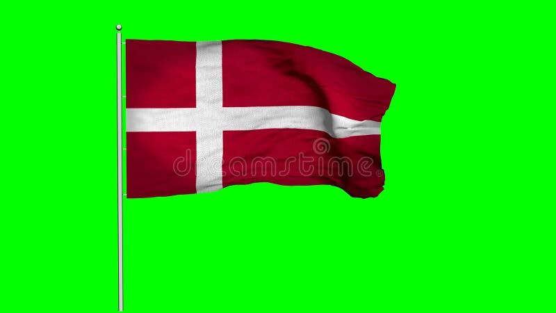 4k Flag of Denmark in a Pole Stock Footage - Video of pole, denmark ...