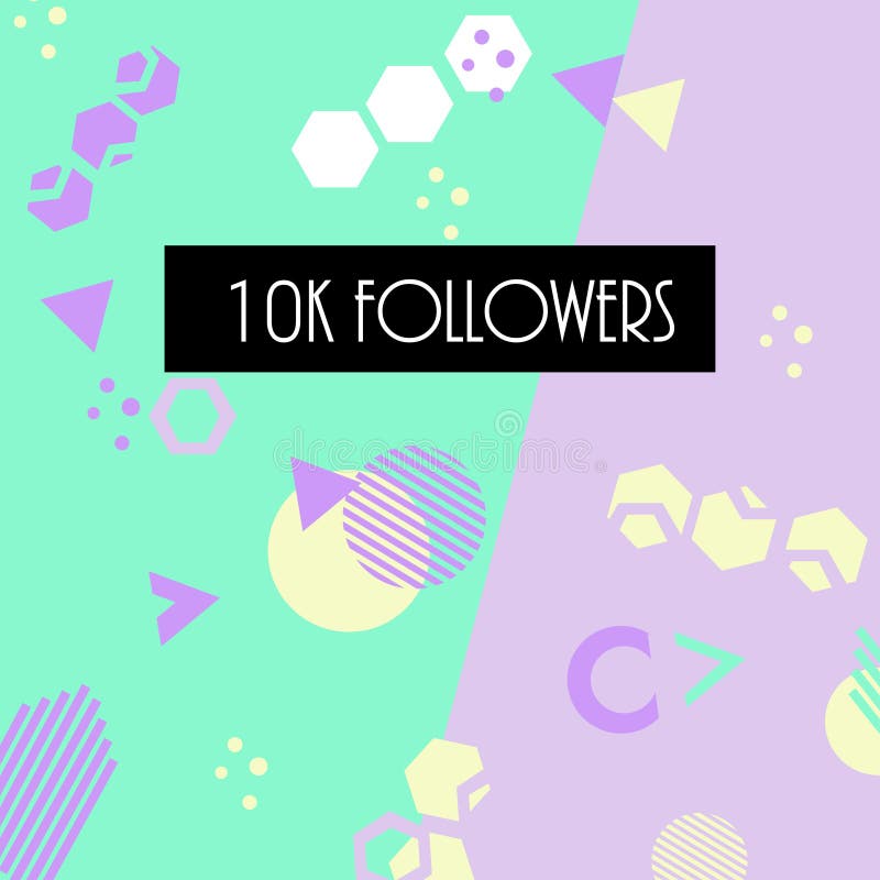 10k Followers Card Banner Template For Celebrating Many Followers In