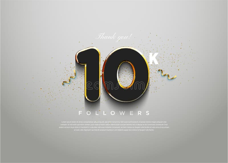 10k Followers Celebration with Smooth Number Coloring. Design Premium ...