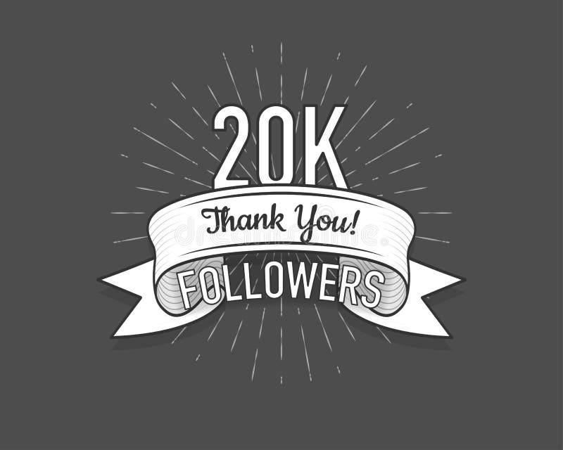 20K Followers. Poster for Social Network and Followers. Old Style ...