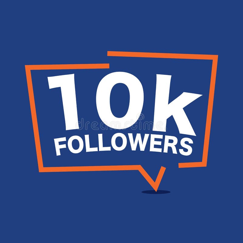 10k Followers Banner For Celebrating Followers Social Media Networks