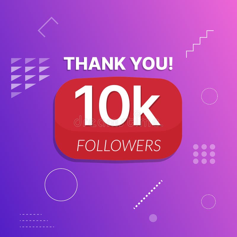 10k Followers Vector Post Celebration. Stock Vector - Illustration of ...