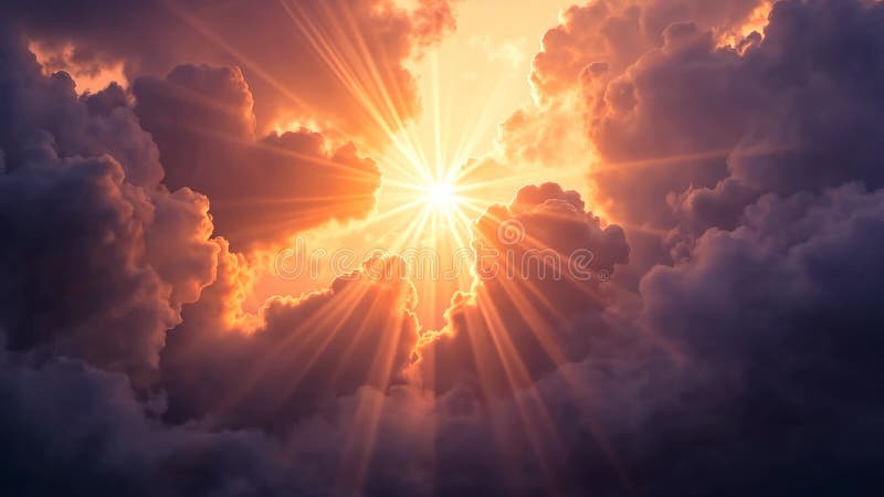 4k Footage of Rays of Sunlight Leaking from Behind the Clouds Stock ...