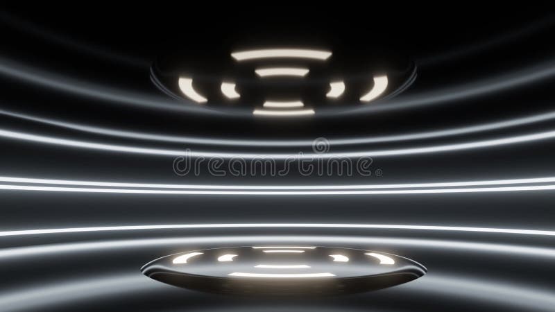 Futuristic Hovering Discs with Glowing Light 4k 60fps 3d Looping ...