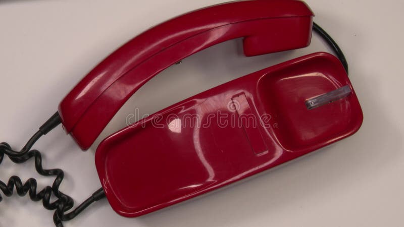 4k 59,94fps Red Analog Phone in Sight Stock Video - Video of cell ...