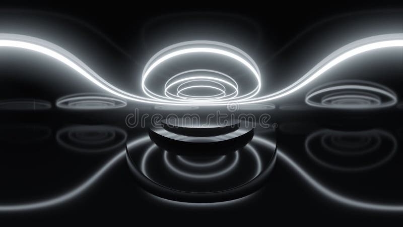 Futuristic Abstract Interior with Glowing Lights 4k 60fps Vr 360 ...