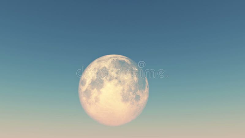 4k Full Moon in Motion,Time Lapse with Zooming in Blue Sky. Stock ...