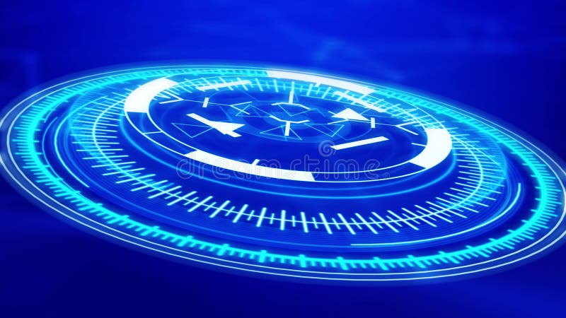 4K Futuristic Screen Button and Activates Futuristic Artificial ...