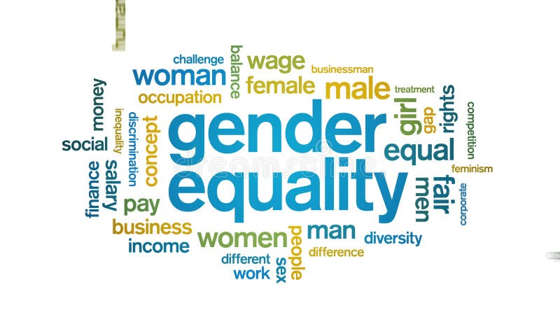 4k Gender Equality Animated Tag Word Cloud,Text Design Animation. Stock ...