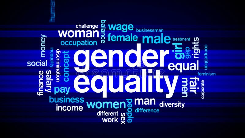 4k Gender Equality Animated Tag Word Cloud,Text Design Animation. Stock ...