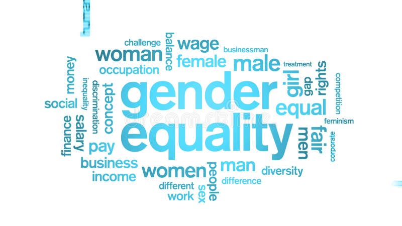 4k Gender Equality Animated Tag Word Cloud,Text Design Animation. Stock ...