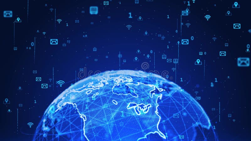Global communication map stock illustration. Illustration of networked ...