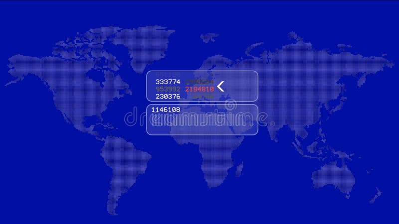 Video: 4k global GPS data detect earth map military radar GPS ...