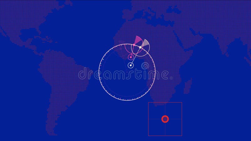 4k Global GPS Data Detect Earth Map Military Radar GPS Navigation ...