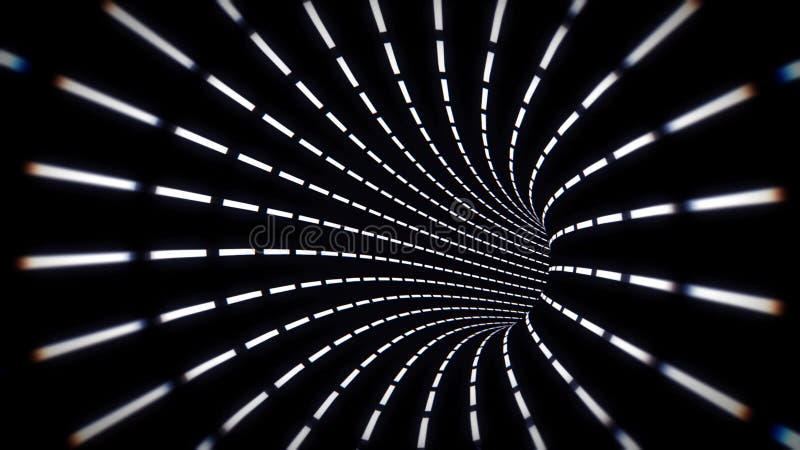 4K Gravity Looping Dynamic Camera Journey in a Tunnel of White Lines on ...