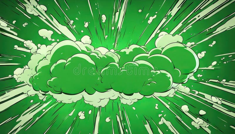 4K Hand Drawn Cartoon Smoke Explosion Animation Green Screen Chroma Key ...