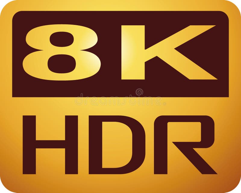 (8K HDR Sign on White Background Converted .eps Stock Vector ...