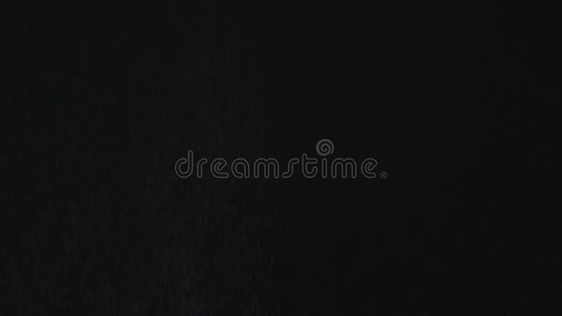 Heavy Angled Rain Falling in Front of the Camera Against Black and ...