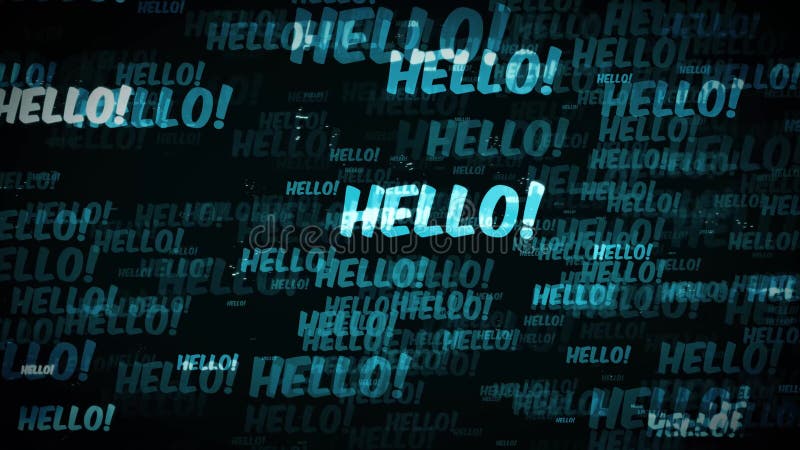 4k Hello Message Background Loop Stock Video - Video of card, abstract ...