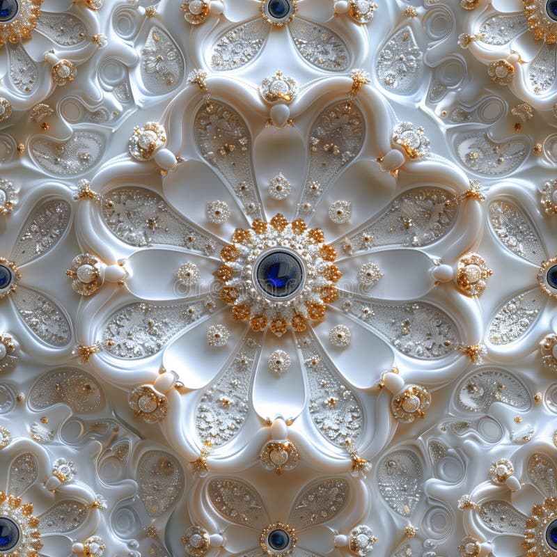 8K High-Resolution Seamless Geometric Pattern Circular and Star Motifs ...