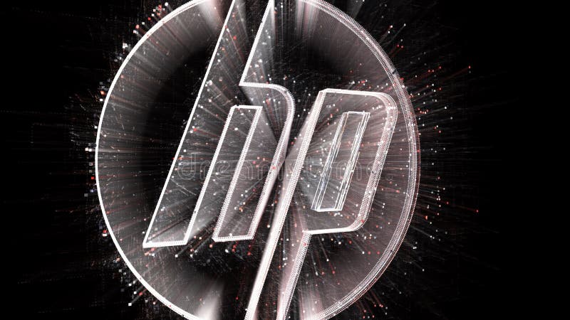 4k HP Word Company Brand Logo,Matrix Binary Computer Code Text. Stock ...