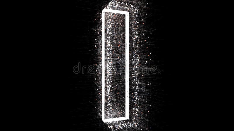 4k I Letter I Alphabet Word,Matrix Binary Computer Code Text Design Particle. Stock Footage ...