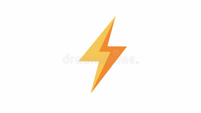 4k Icon of Yellow Lightning Isolated on White Background. High Voltage ... 4k Icon of Yellow Lightning Isolated on White Background. High Voltage ...