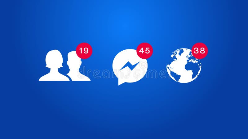 4K Increasing Counters of the New Friends and Messages on Screen Social ...