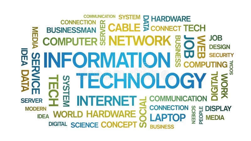4k Information Technology Animated Word Cloud,Text Design Kinetic ...