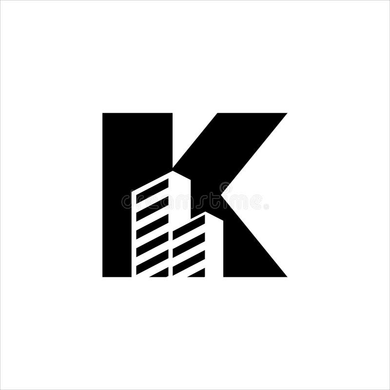 K Initial Building Logo Design Vector Symbol Graphic Stock Vector ...