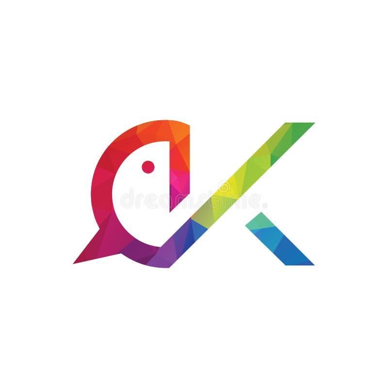 Abstract Letter K Simple Character Logo Vector Design. Stock Vector ...