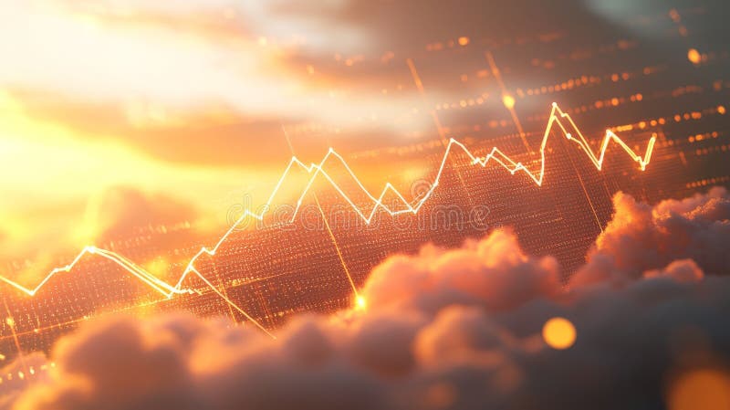 8K Isolated Bitcoin Growth Doodle with Clouds and Sun Stock ...