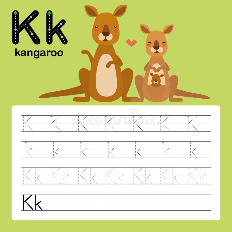 Letter K Kangaroo Stock Illustrations – 163 Letter K Kangaroo Stock ...