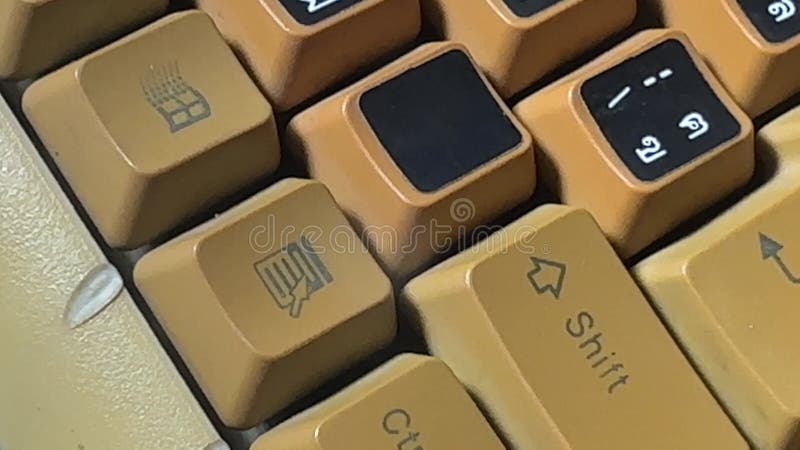 4K the Keyboard of an Old Micro Computer. Aerial Shot. Stock Video ...