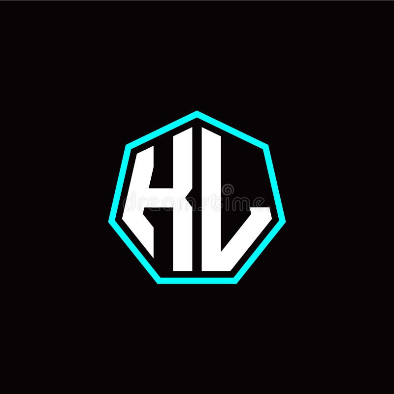 K L Initials Modern Polygon Logo Template Stock Vector - Illustration ...