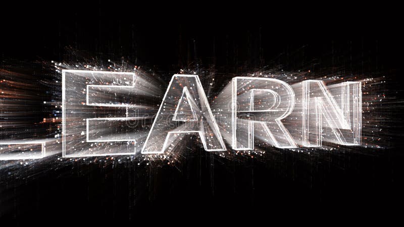 4k Learn Word Tag,LEARN Matrix Binary Computer Code Shape Text Design Animation. Stock Video ...